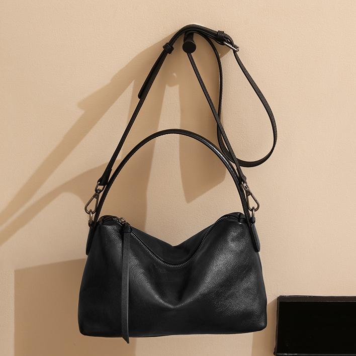 Black Leather Hobo Handbag Black Leather Hobo Purse Small Hobo Bags ...