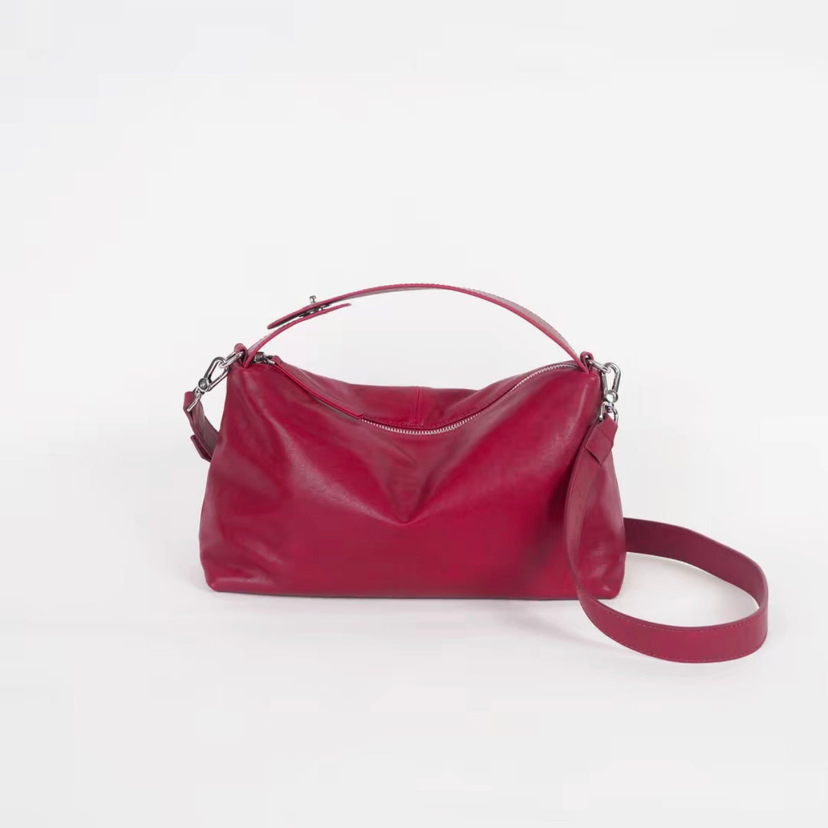 Small Hobo Leather Bag Brown Leather Hobo Shoulder Bag Small Leather ...