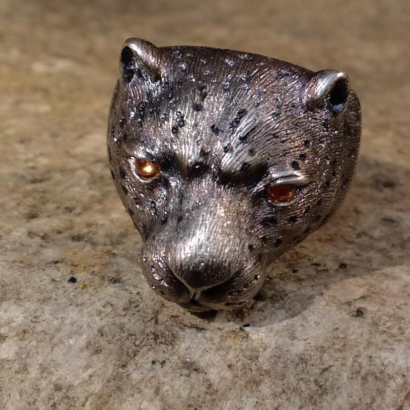 Handmade Silver Panther Leopard Wrap Ring | Annie Jewel