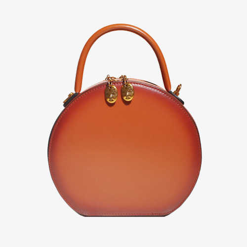 Leather Round Shaped Bags Circle Handbag Purse | Annie Jewel