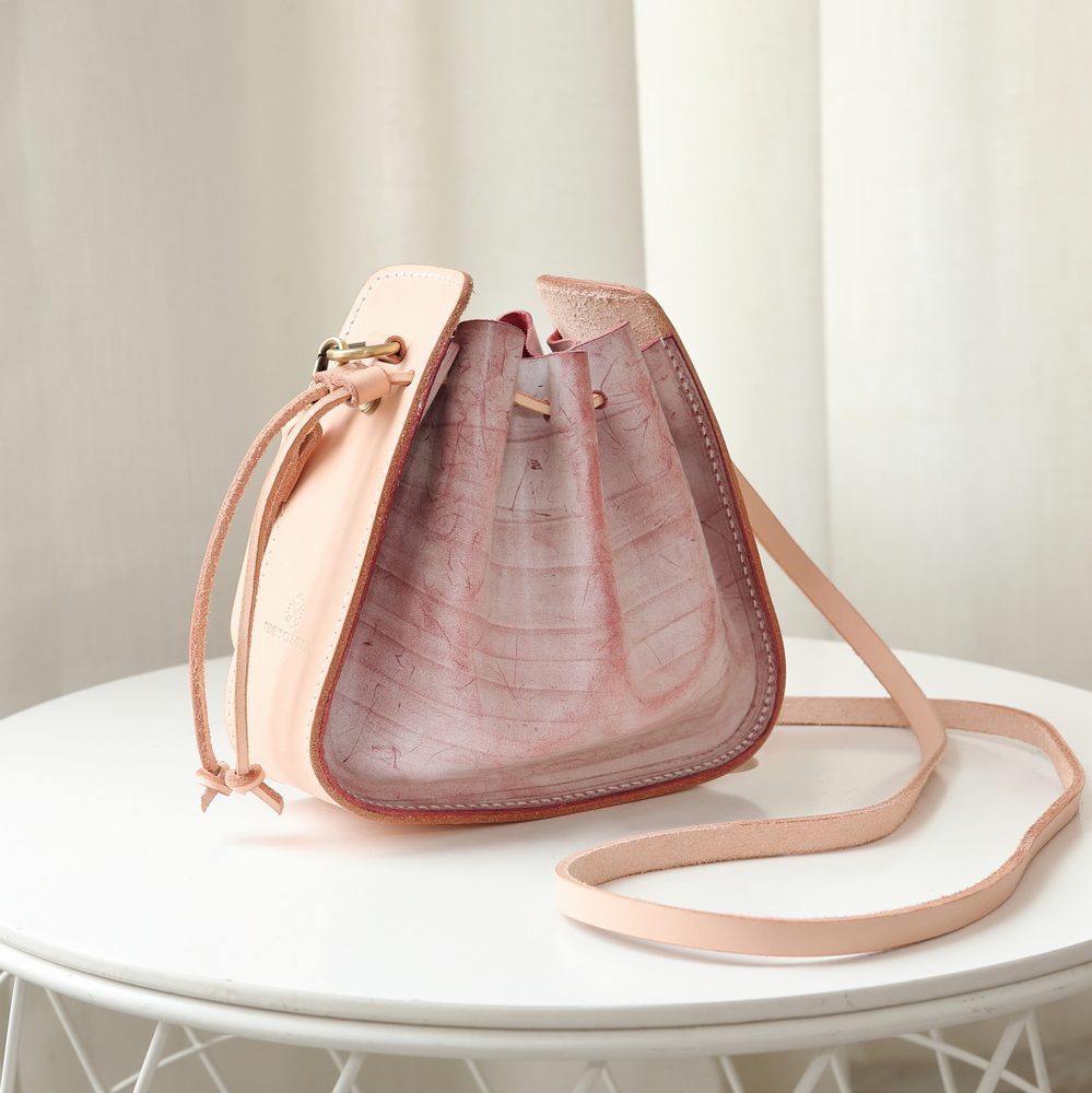 Mini Leather Drawstring Bucket Bag | Annie Jewel