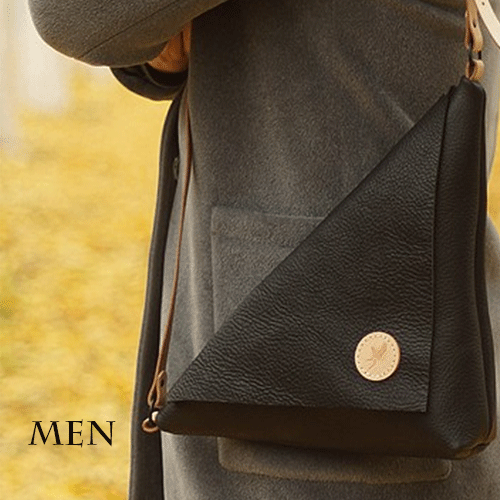 Black Genuine Leather Triangle Sling Bag Crossbody Bag | Annie Jewel