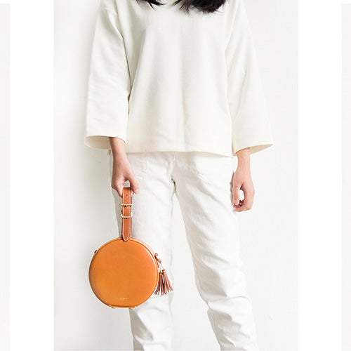 Small Leather Round Shaped Bags Purse | Annie Jewel