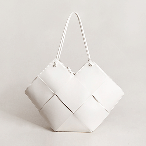 Minimalist Cem Leather Tote Shopper Bag | Annie Jewel