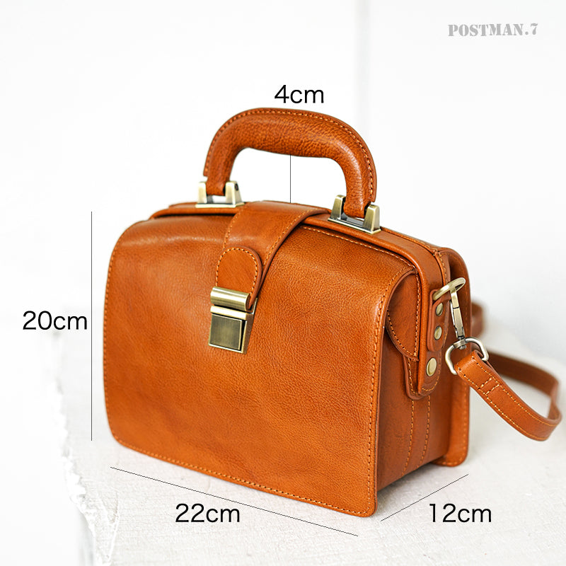 Female Leather Small Doctor Style Bags Purses