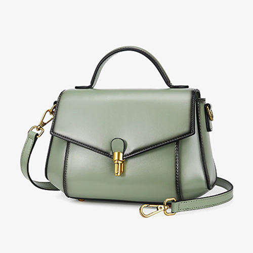 Ladies Leather Satchel Trapezoid Handbags Purse In Black/Brown/Beigei ...