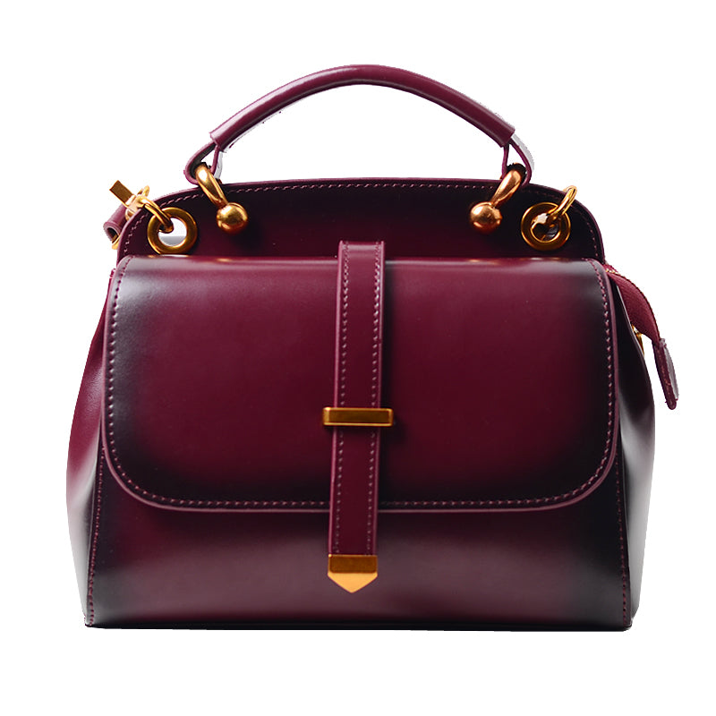 Shop Red Genuine Leather Satchel Handbags/Purses - AnnieJewel