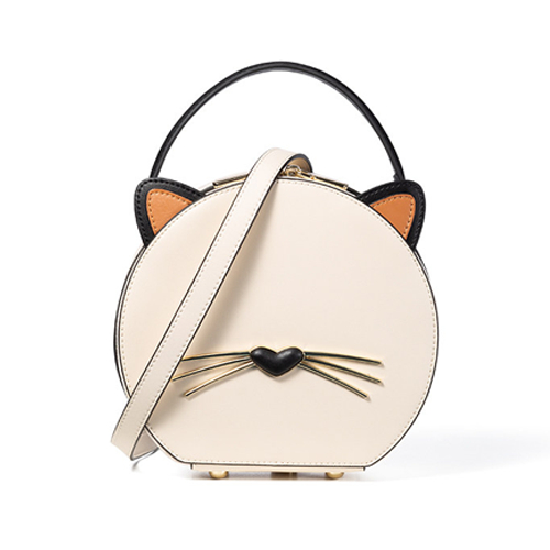 Small Leather Round Shaped Bag Purse